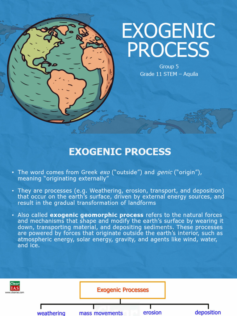 Topic 5 - Exogenic Processes (Aquila) | PDF | Weathering | Erosion