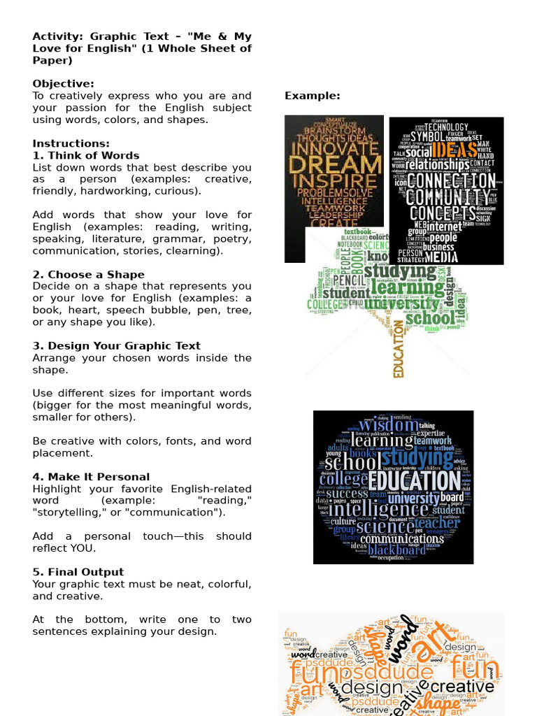 Activity Graphic Text | PDF