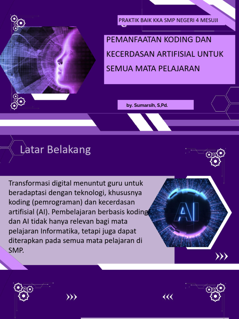 Koding dan AI dalam Pembelajaran SMP | PDF