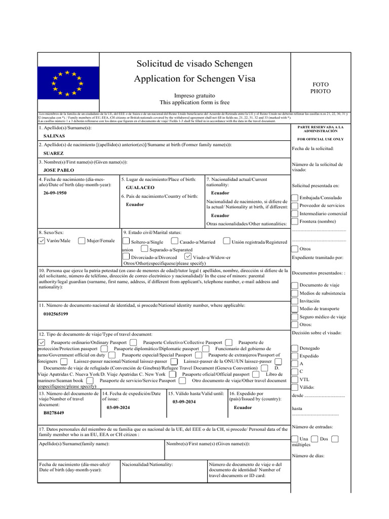 Solicitud de Visado Schengen: Guía Completa | PDF | Gobierno y personalidad