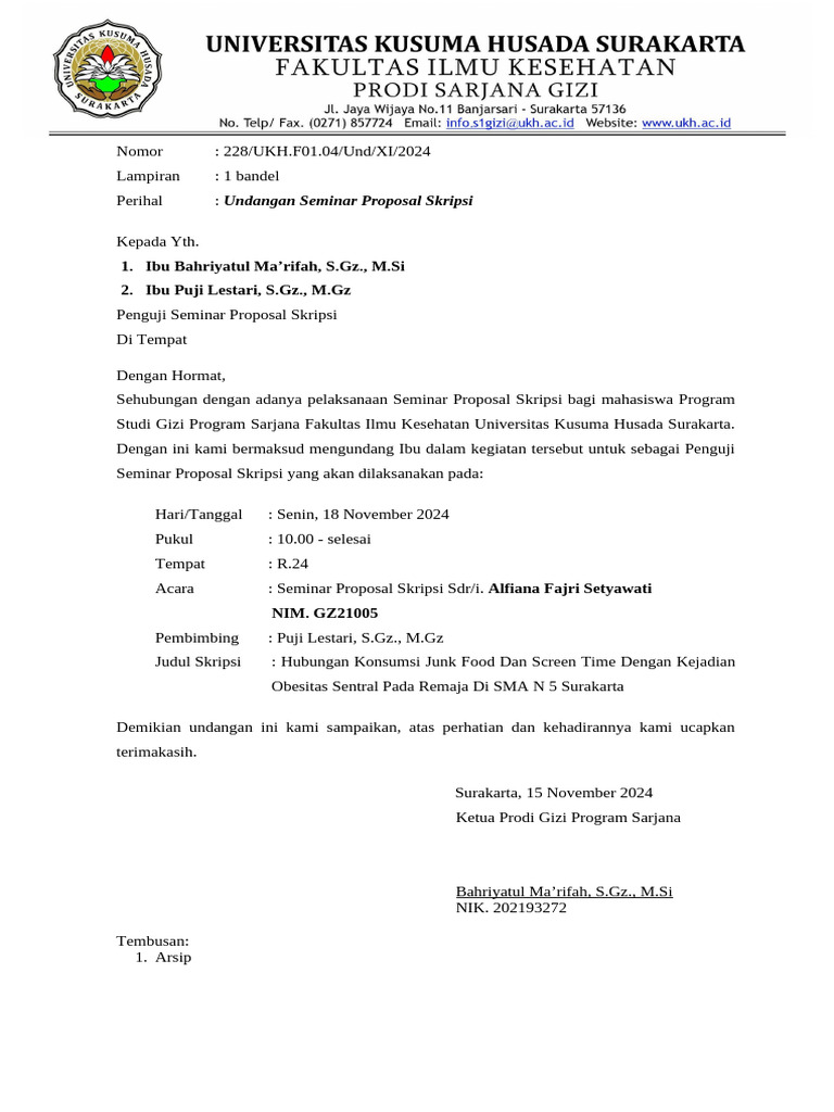 20241115-Ukh228-Undangan Penguji Seminar Proposal Skripsi Sdr. Alfiana ...