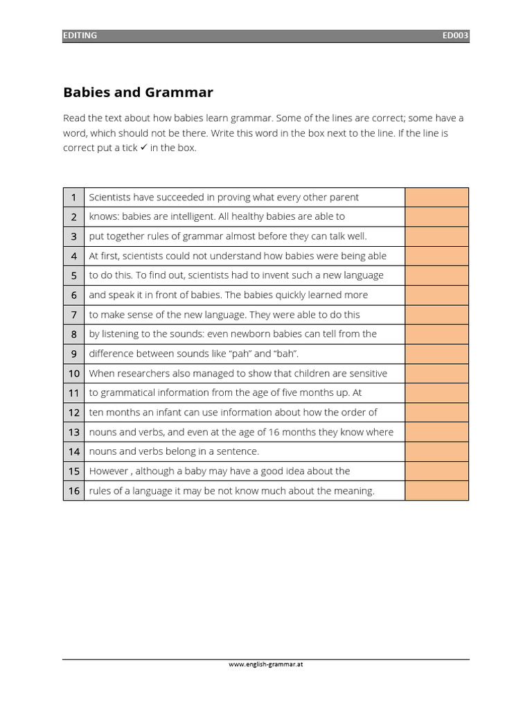 Babies' Grammar Learning Insights | PDF | Infants | Word