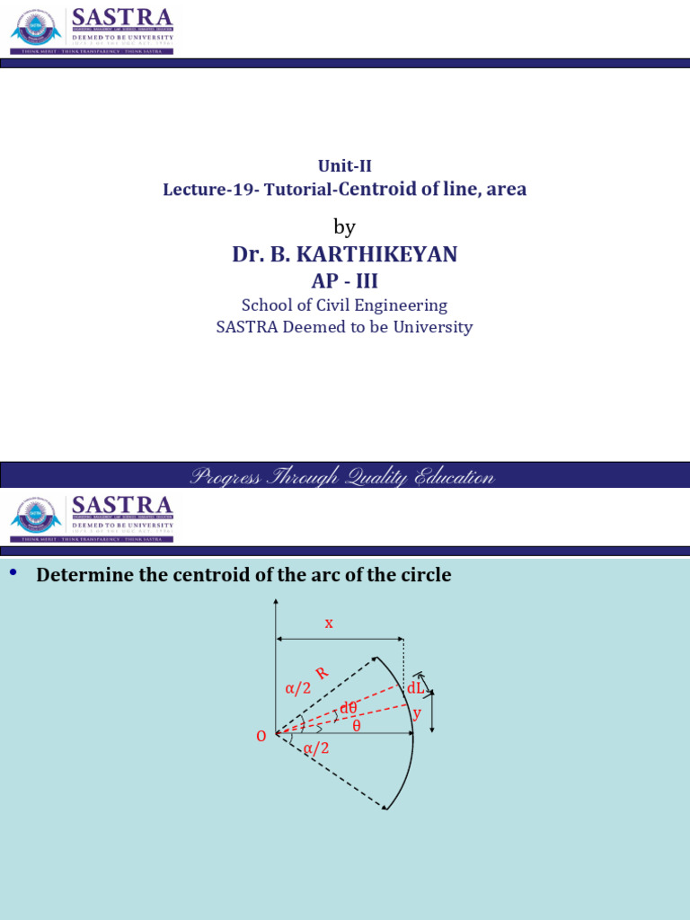 L19 Unit II Centroid Properties of Line | PDF | Triangle | Classical ...