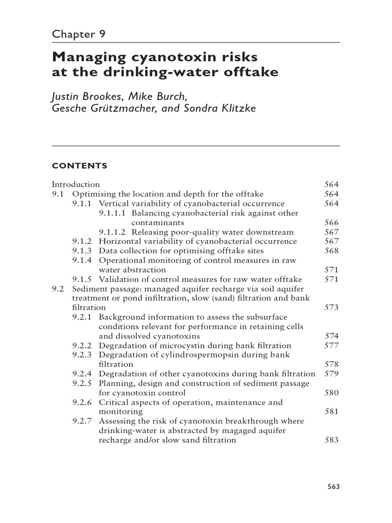 Managing Cyanotoxin Risks in Water Offtake | PDF | Cyanobacteria ...