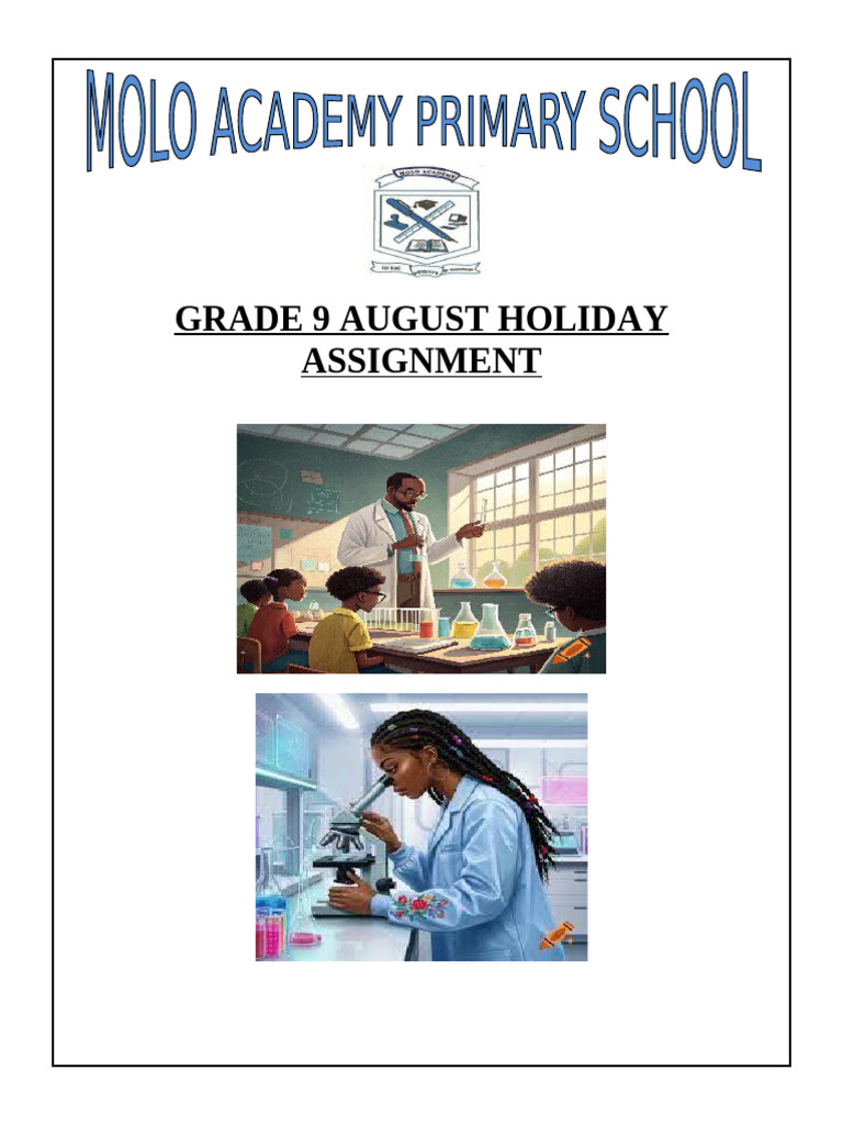 Grade 9 Mathematics Holiday Assignment | PDF | Interest | Circle