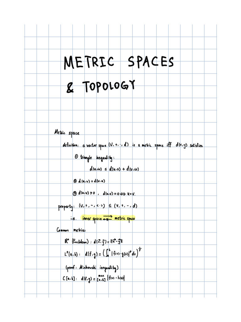 Metric Spaces and Topology | PDF