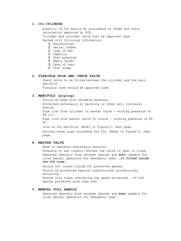 GUIDELINE of High Pressure C02 Fixed Fire Extinguishing System | PDF ...