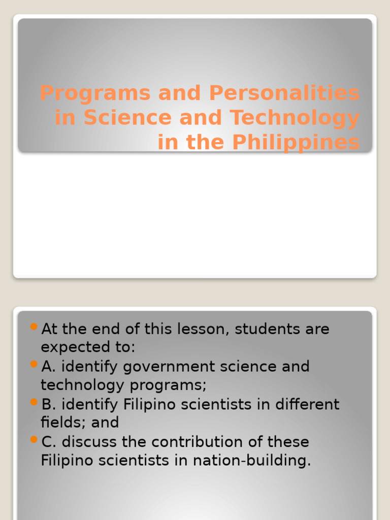 Programs and Personalities in Science and Technology in | PDF