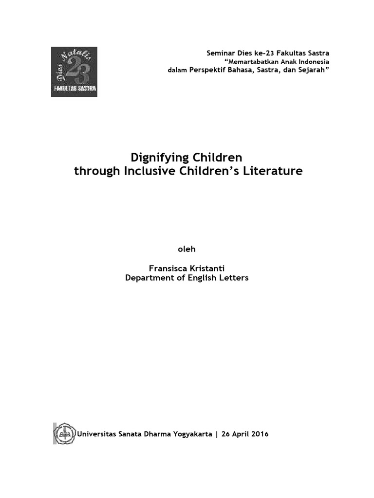 Dignifying Children Through Inclusive CH | PDF | Empathy | Disability