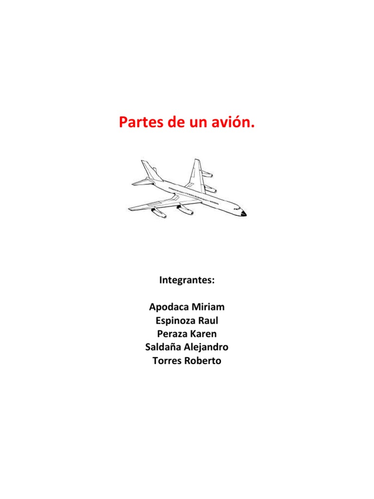 Partes Esenciales de un Avión | PDF | Superficies de control de vuelo ...