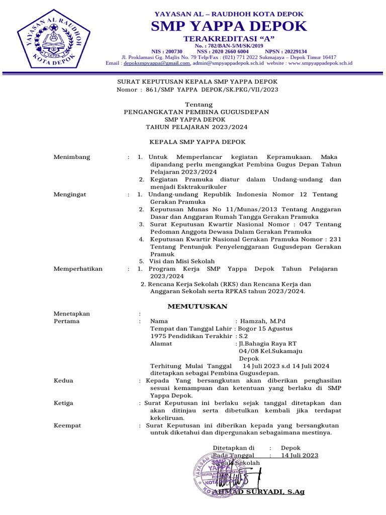 SK Pembina Gudep | PDF