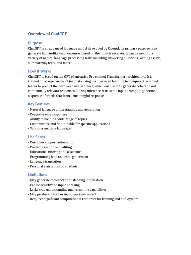 ChatGPT Overview and Applications | PDF