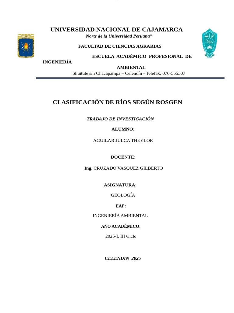 Clasificación de Ríos según Rosgen | PDF | Río | Geomorfología
