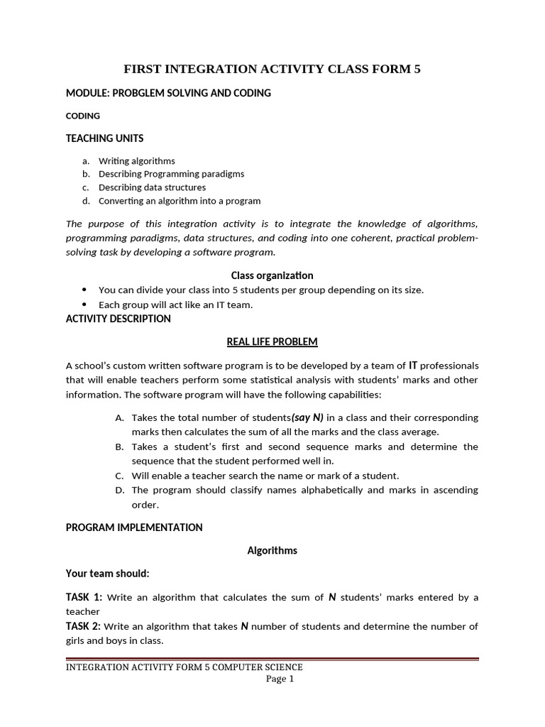 F5 | PDF | Algorithms | Computer Programming