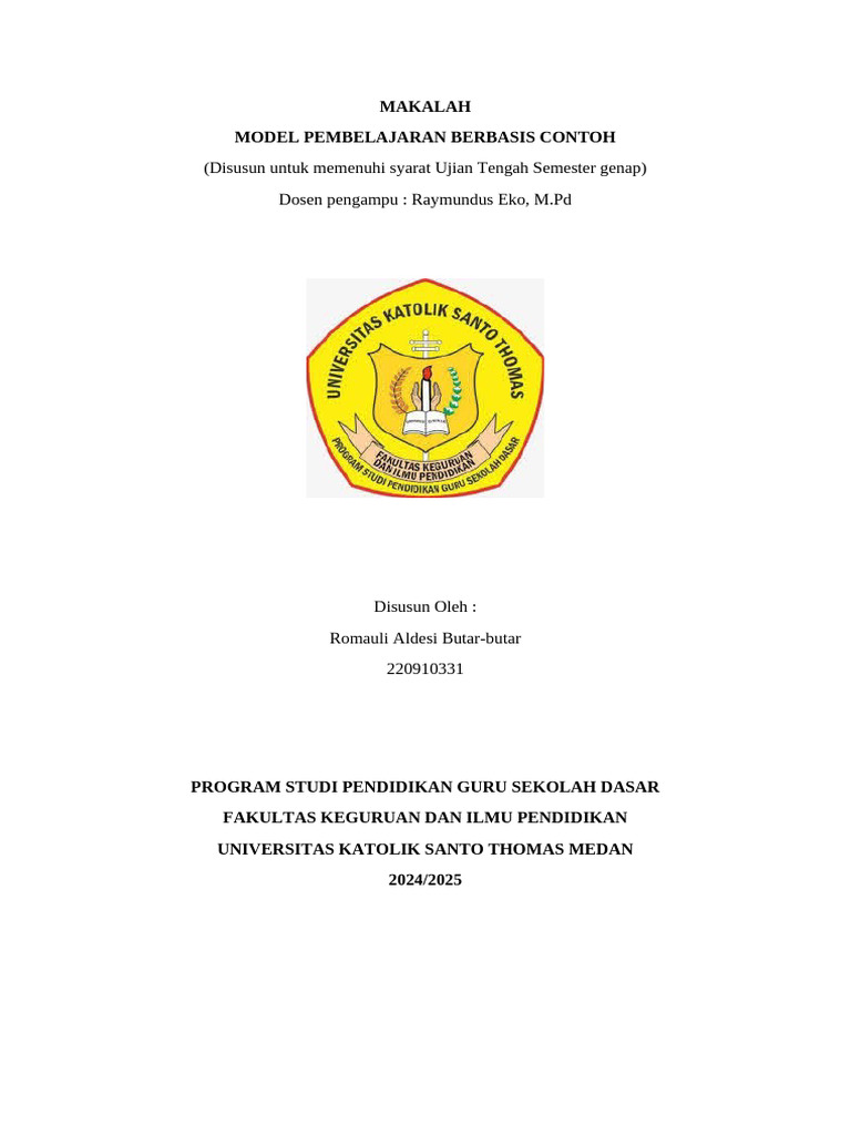 Model Pembelajaran Berbasis Contoh Efektif | PDF