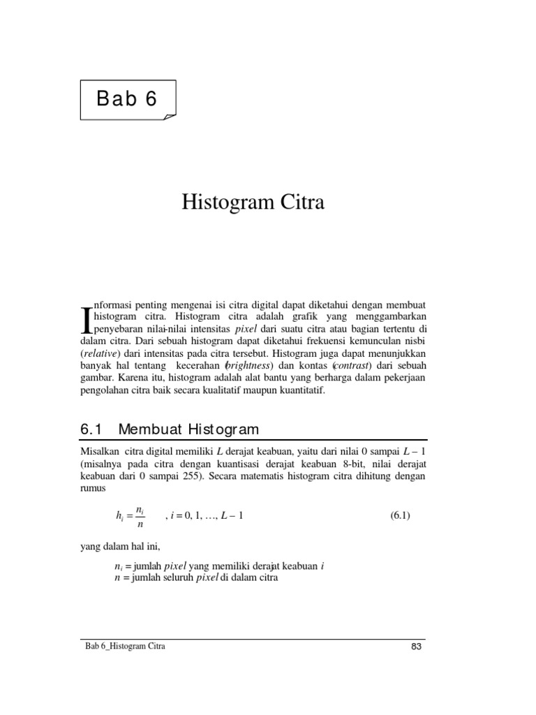 Histogram Citra | PDF