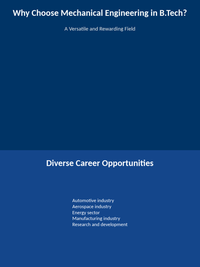 Mechanical Engineering Presentation | PDF