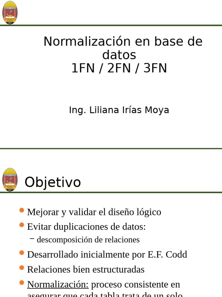 Normalizacion en Base de Datos | PDF | Diseño de software | Datos de computadora