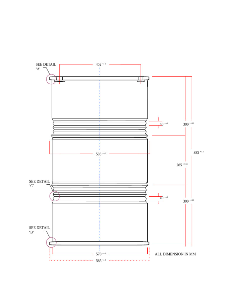 Open Top Drum Dimensions and Details | PDF