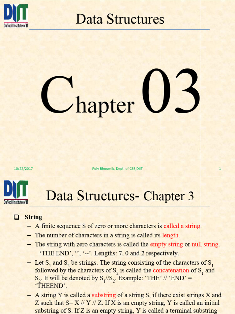 Data Structure CHAPTER - 3 | PDF | String (Computer Science) | Computer ...
