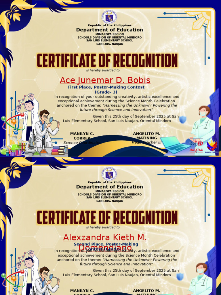 Science Month Poster Awards 2025 | PDF | Government | Governance