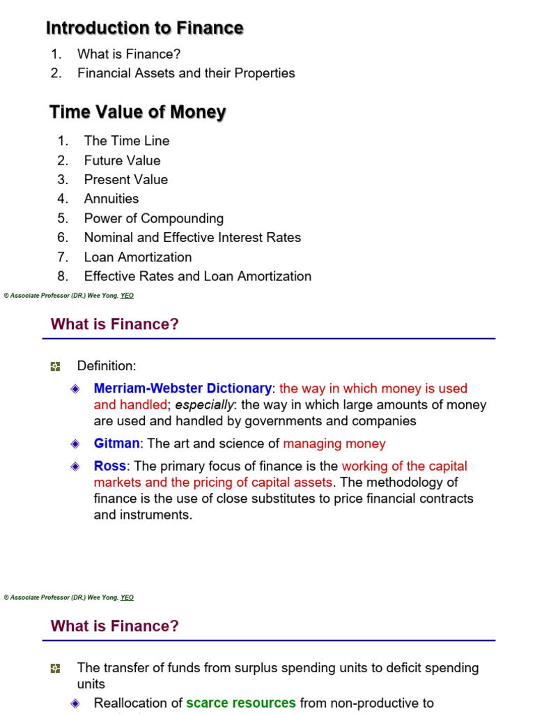 Time Value of Money and Finance Basics | PDF | Financial Risk | Net ...