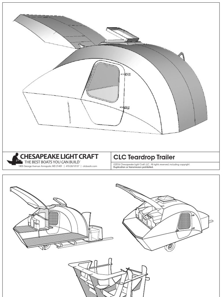 CLC Teardrop Trailer Study Plans 93R3W7 | PDF | Automotive Industry | Car