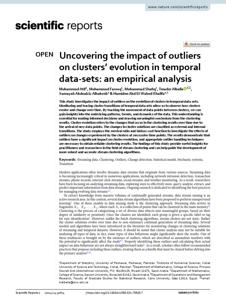 Atif et al | PDF | Cluster Analysis | Outlier