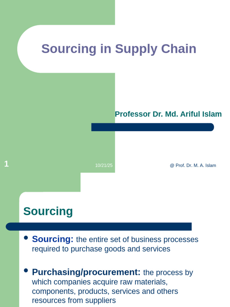Sourcing Strategies in Supply Chain Management | PDF | Procurement ...