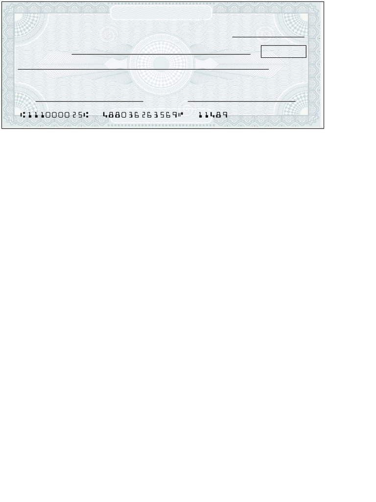 Printable Check Template Guide | PDF