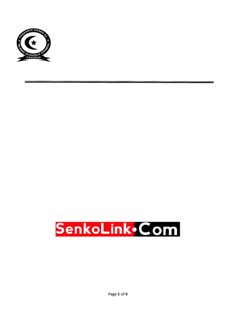 TAHISCO LITERATURE IN ENGLISH Senkolink - Com F4 EXAM-2025 | PDF | Poetry | Narrative