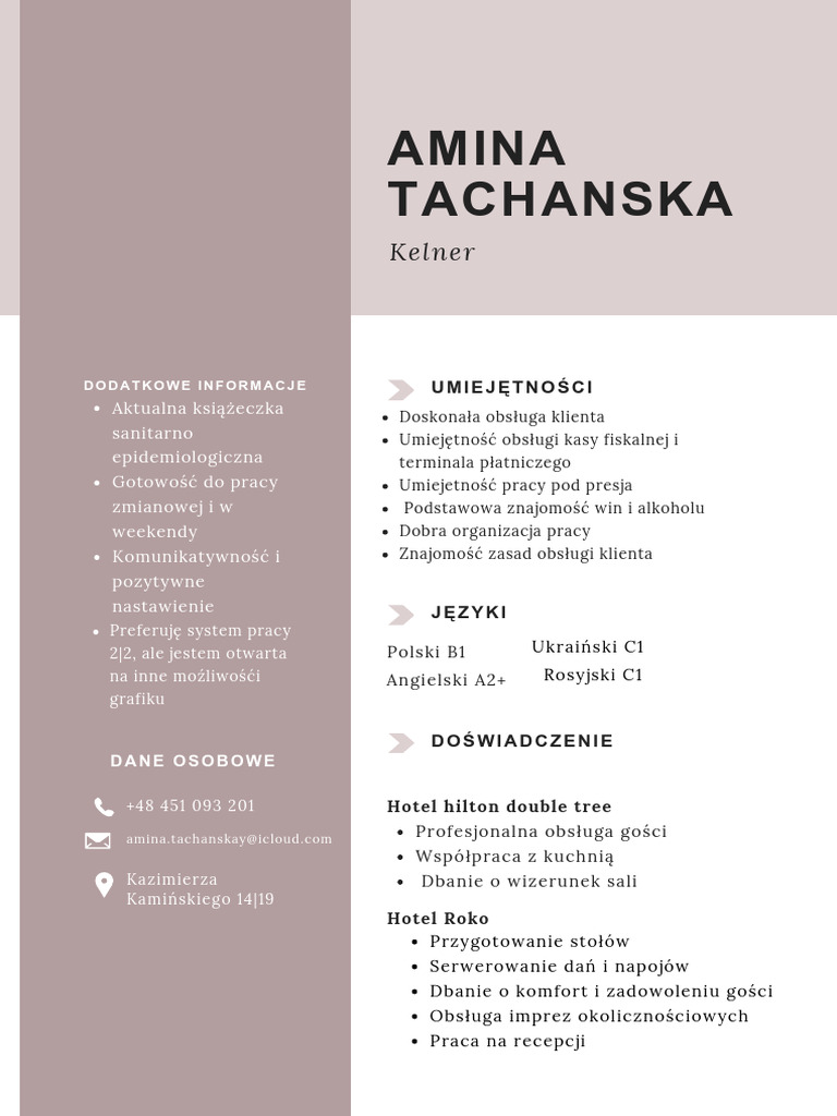 White Simple Student CV Resume | PDF