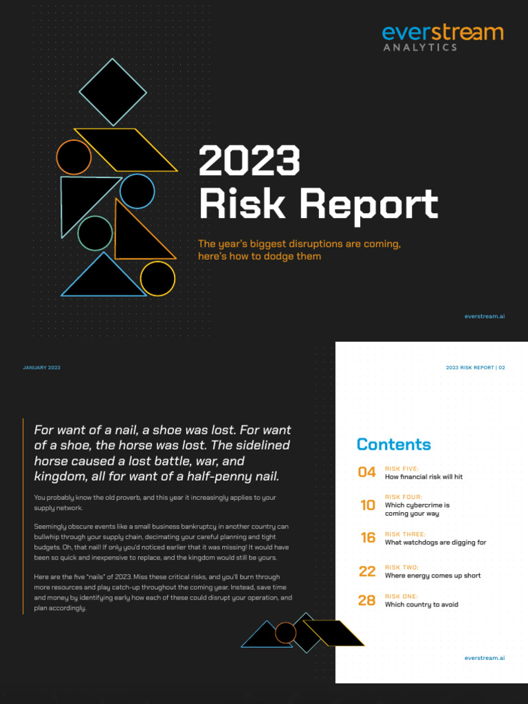 2023 - Everstream - Analytics Annual Risk Report | PDF | Ransomware ...