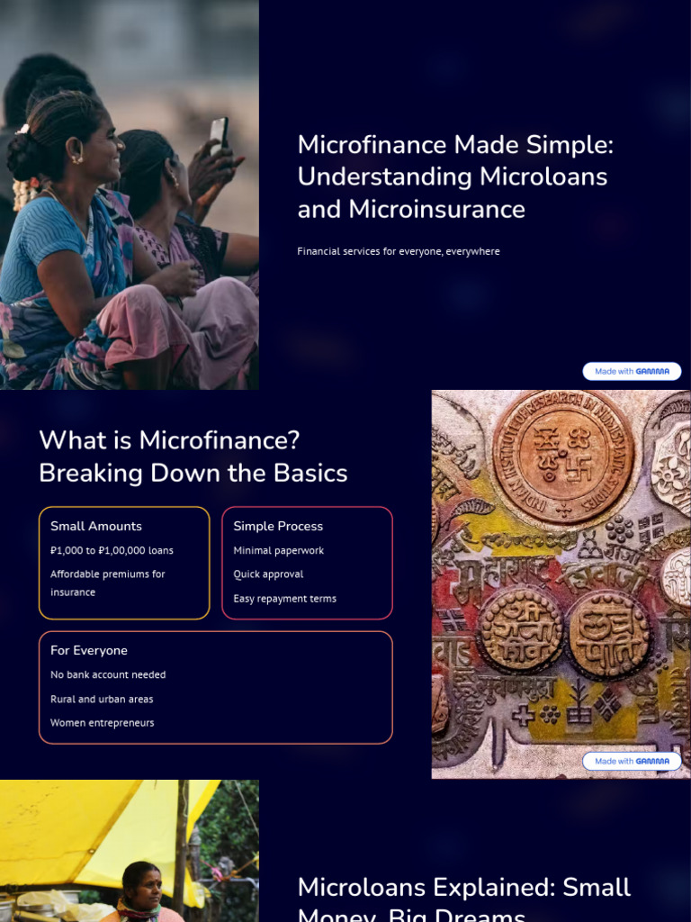 Microfinance Made Simple Understanding Microloans and Microinsurance ...