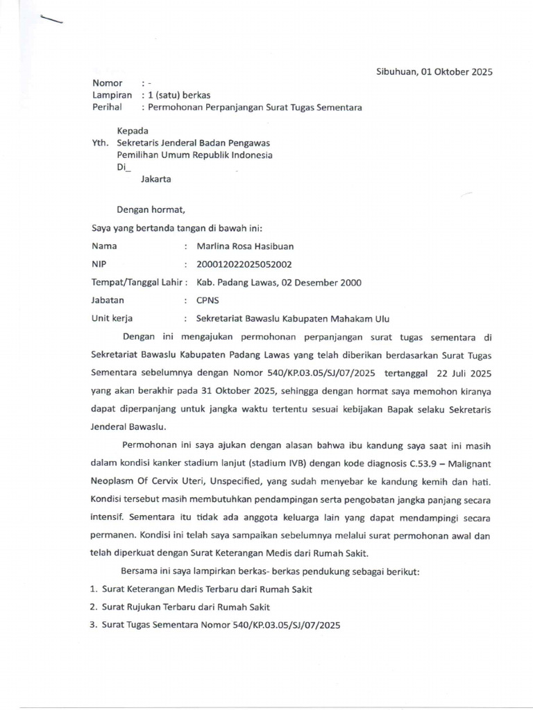 Tembusan Surat Permohonan Korsek | PDF