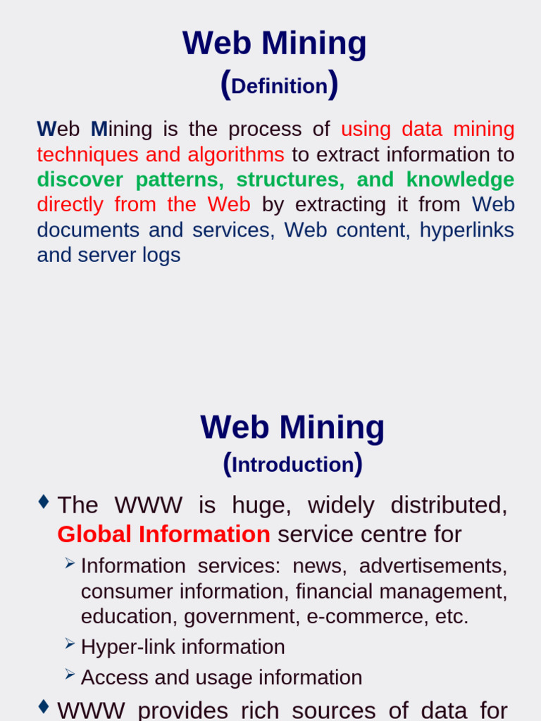 Understanding Web Mining Techniques | PDF