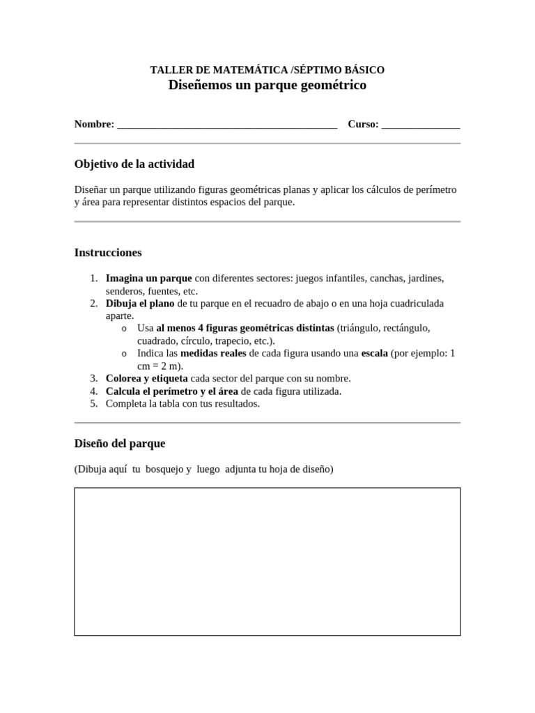 Taller de Matemática 7mo Básico | PDF