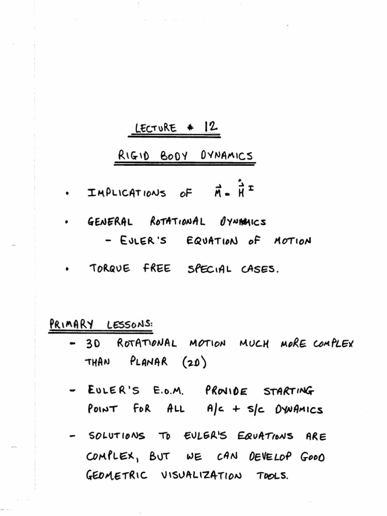 Rigid Body Dynamics | PDF