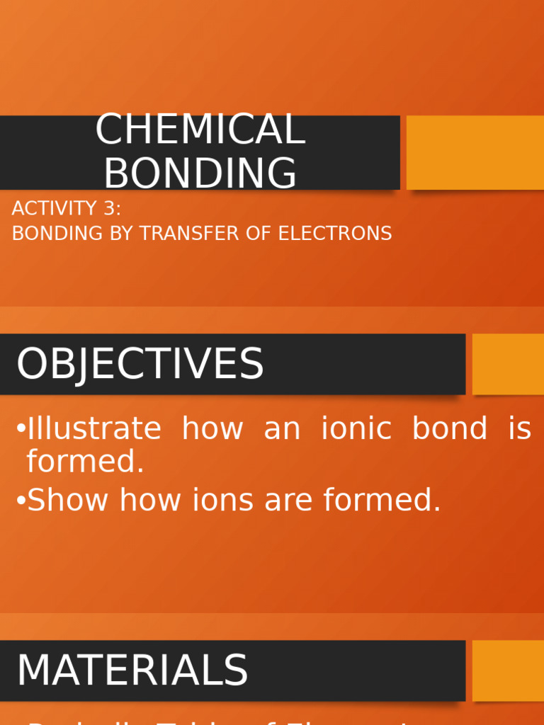 Chemical Bonding-Ionic Bond | PDF | Ion | Ionic Bonding