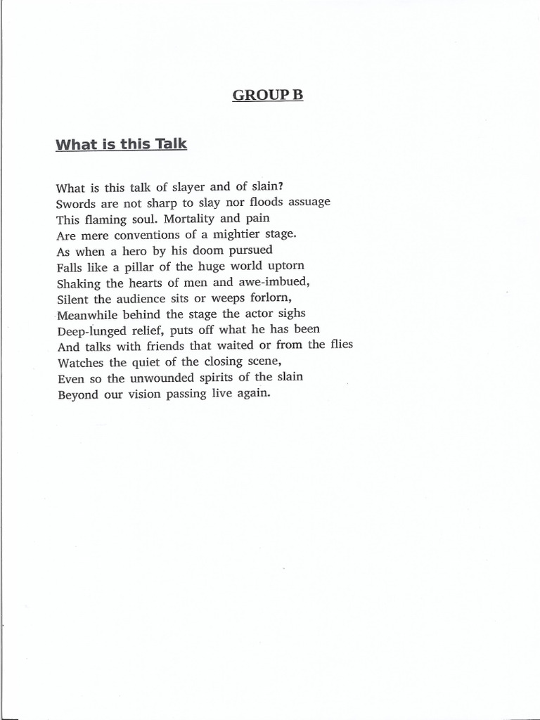 Group B Eng Poem | PDF