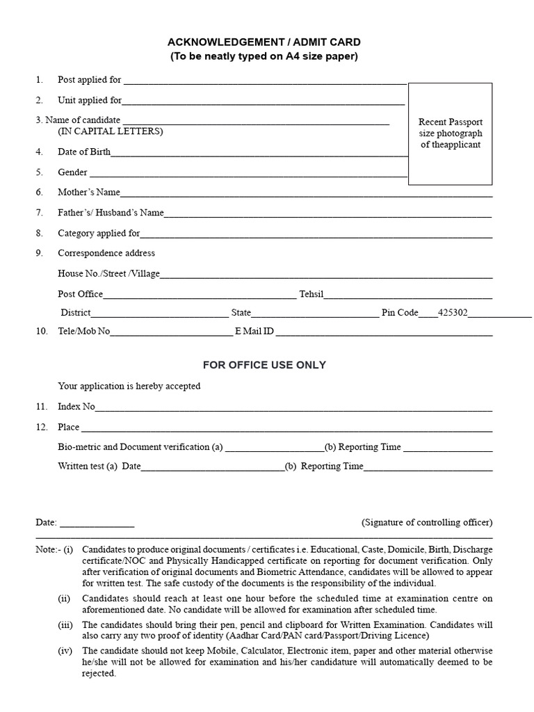 Indian Army DG EME Group C Bharti 2025 Form | PDF | Identity Document | Access Control
