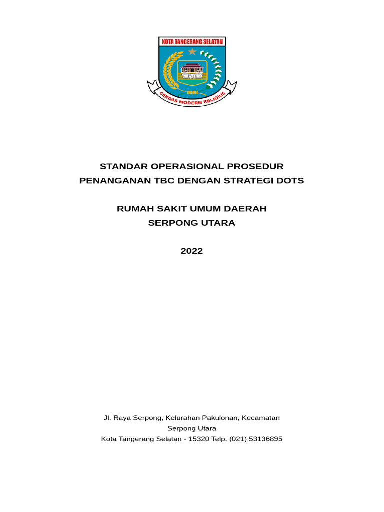 SOP Penanganan TBC Dengan Strategi DOTS | PDF