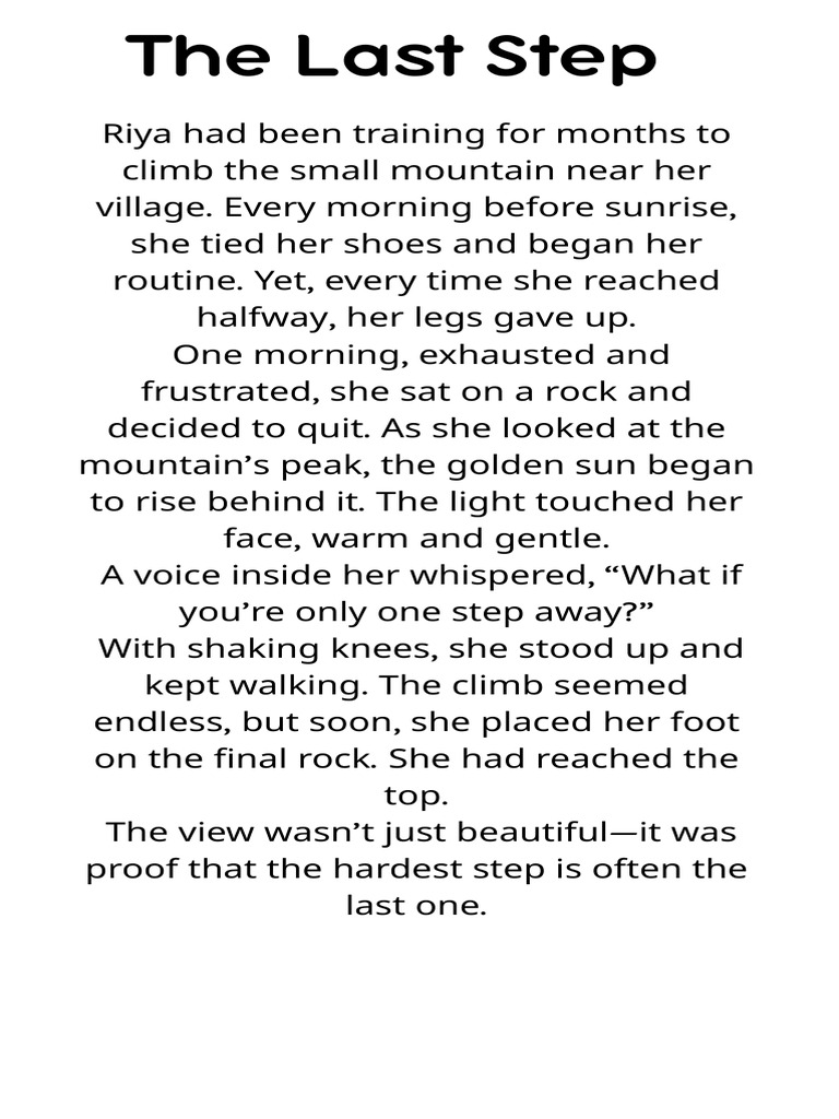 The Last Step | PDF