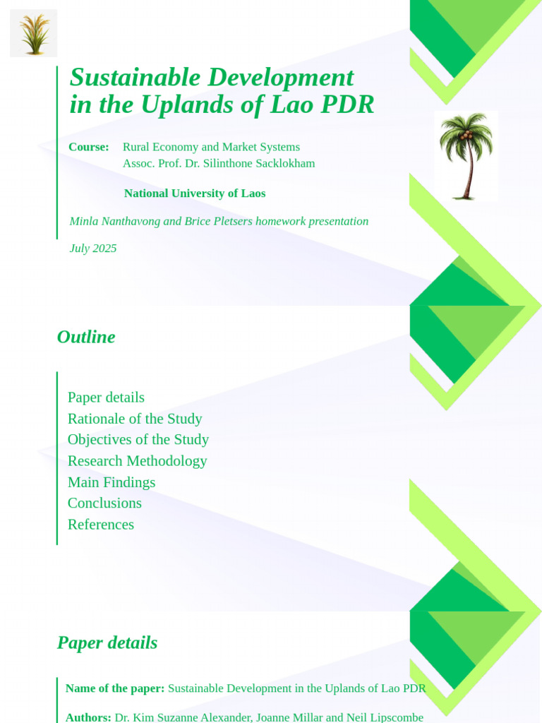 Sustainable Development in Lao Uplands | PDF | Agriculture | Livestock