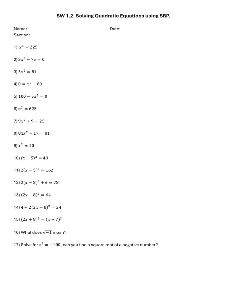 SW 1.2 SRP ANswer and Question | PDF