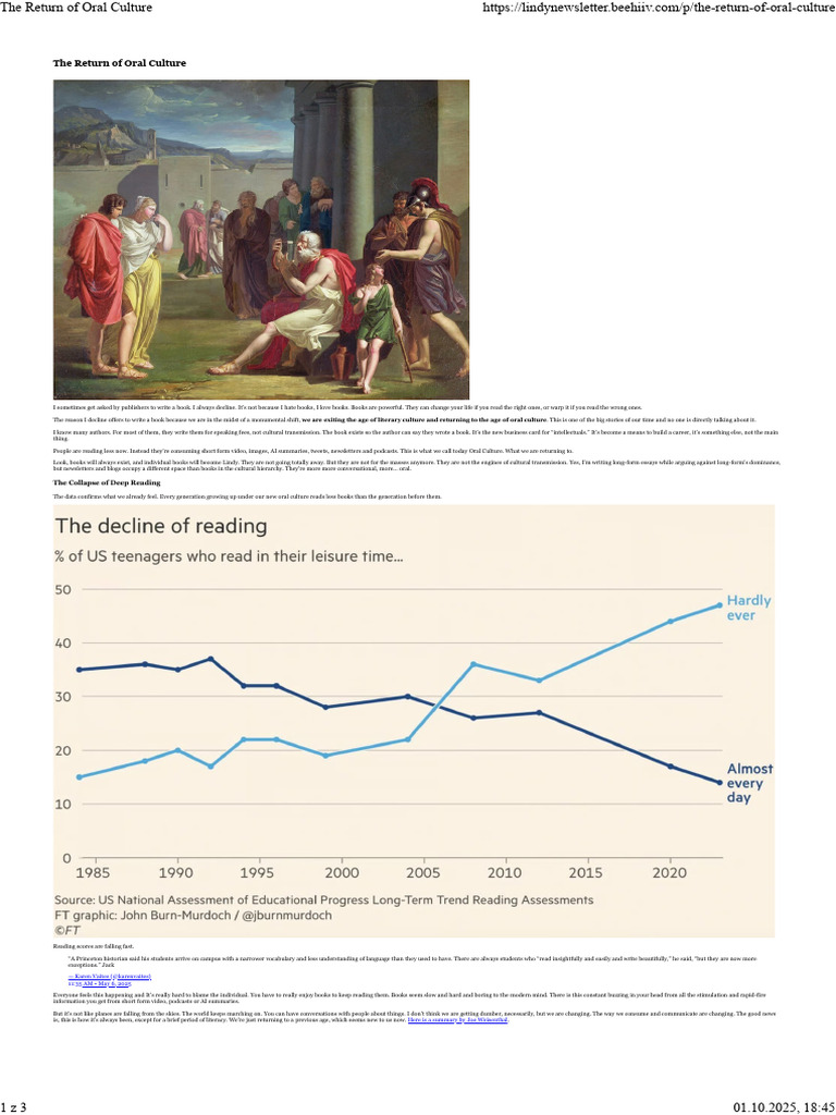 The Shift to Oral Culture Today | PDF | Oral Tradition | Communication