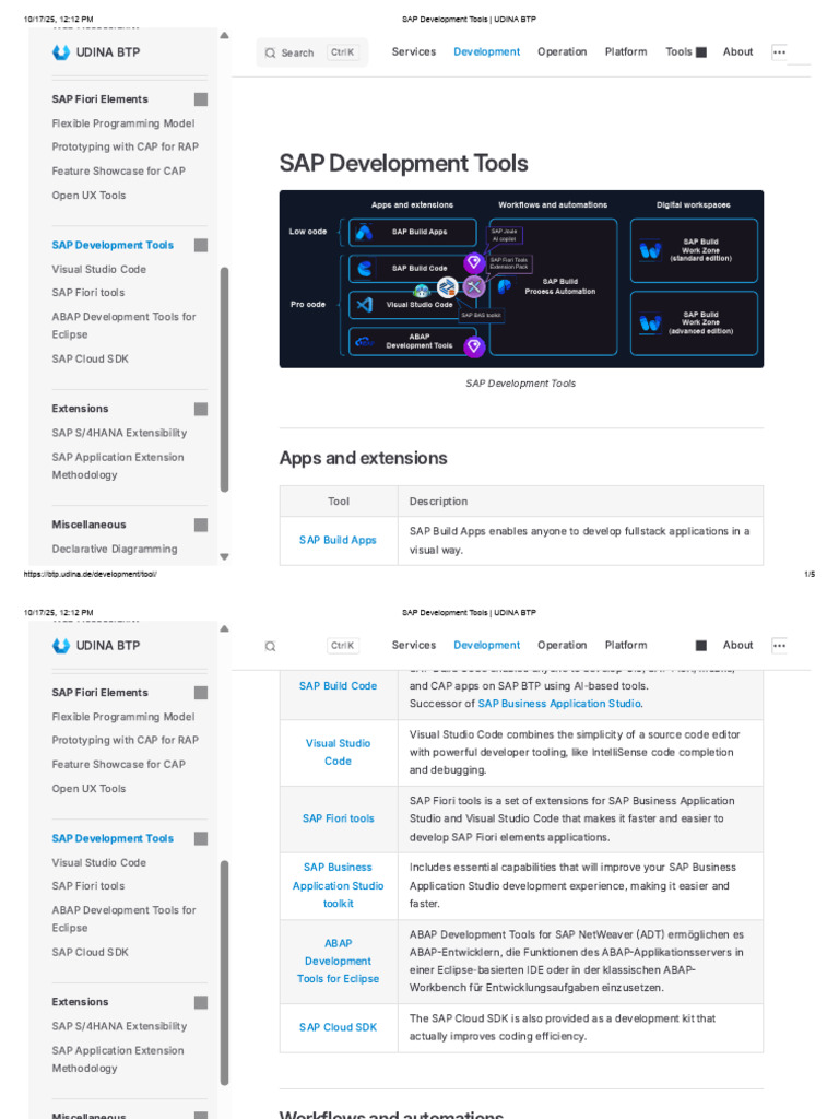 SAP Development Tools - UDINA BTP | PDF | Eclipse (Software ...