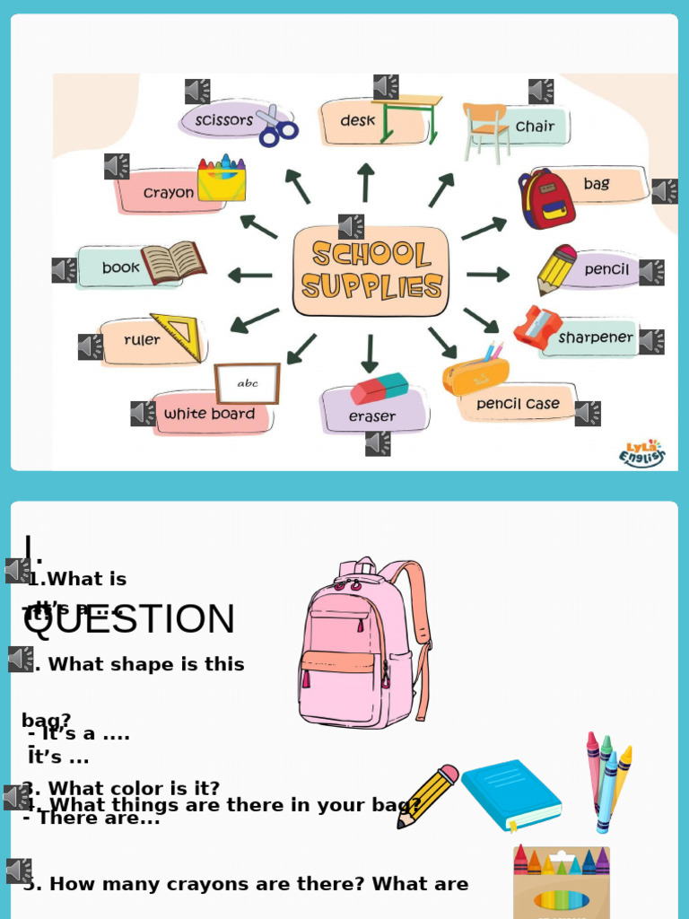 Topic 19-School Supplies | PDF