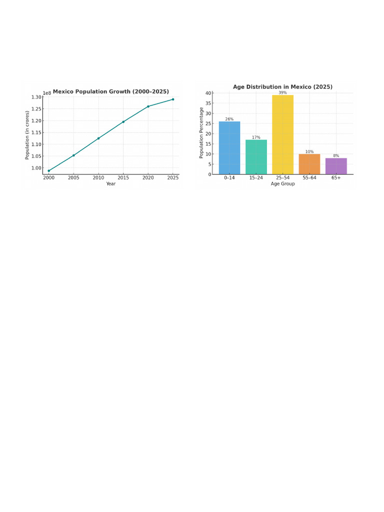 Mexico Demographics Dashboard 2025 | PDF