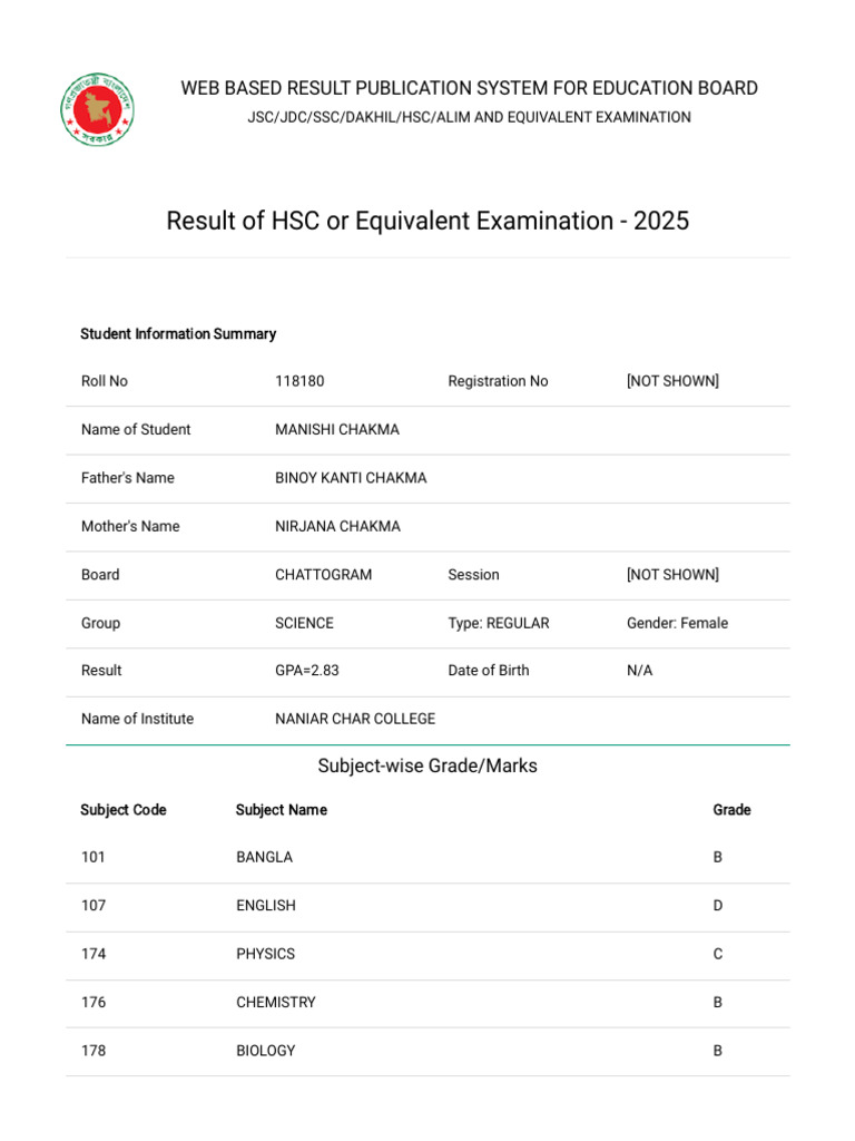 Web Based Result Publication System For Education Board | PDF